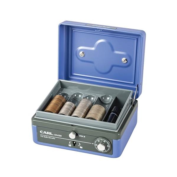 特長机の引き出しにしまえるコンパクトサイズ。硬貨や小物の保管用としてご家庭にも便利。本体サイズ/重量W152×L129×H83mm / 640g施錠方式錠前、ダイヤル錠硬貨収納枚数500円40枚、 100円40枚、50円39枚、10円40枚...