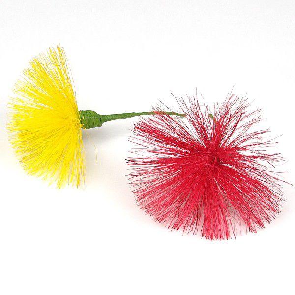 ハワイ島の島花であるレフアのヘアピックです！色は赤と黄色の2色！