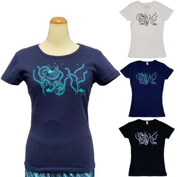 マウイ島の人魚伝説をデザインした、可愛らしいオリジナルプリントTシャツ