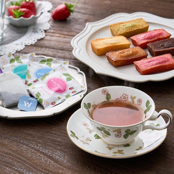 ストロベリー、プレーン、イチジク、ピスタチオ、チョコの5種類のフィナンシェと、4種類のティーバッグをセットにしました。●内容：フィナンシェ(ストロベリー×2個、プレーン・ピスタチオ・チョコ・イチジク×各1個)、ワイルド ストロベリーティーバ...