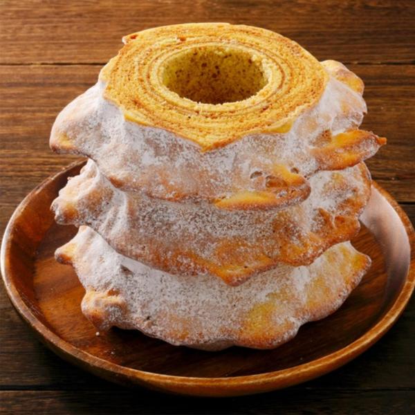 【静岡静岡市】【あいネット】ハードバウムクーヘン 12ｃｍ アーモンドの風味と食感が病みつき。ギフトにも最適な一品   ギフト用に人気のハードバウムクーヘンを切株のようにした高さ12ｃｍのバウムクーヘン。食べ方は自由自在。贈り物としても喜ば...