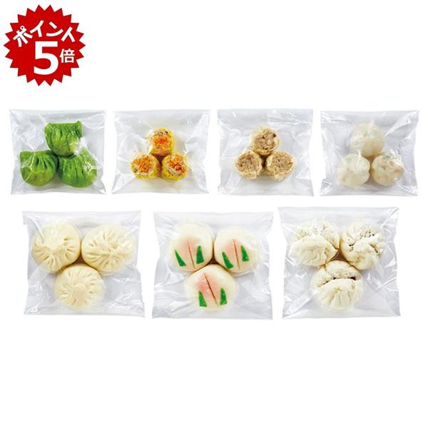 【ご予約は8/8(土) 15時まで】　中華レストラン「桃花林」の点心をギフトセットにしました。●商品詳細蟹卵のせ焼売・エビニラ饅頭・豚肉焼売・翡翠蒸し餃子　各30ｇ×3、チャーシュー包・桃まん・肉まん　各40ｇ×3●賞味期限：製造より30日...