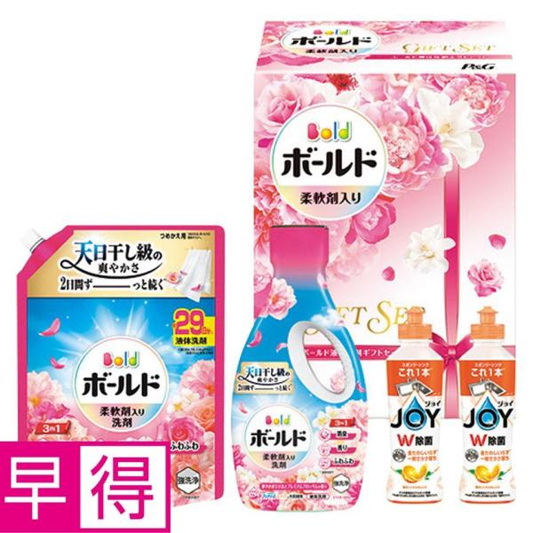【早得予約は7/10(金) 15時まで】※早得期間終了後は、本体価格2,550円(税込2,805円)となります。※配送料は、早得割引対象外です。柔軟剤入りボールドを中心とした香りのギフトセットです。●商品詳細ボールドジェル華やかプレミアムブ...