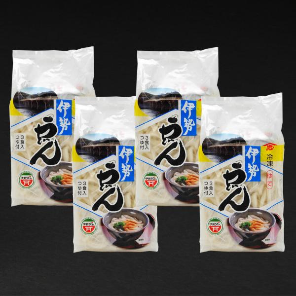 【伊勢 山口製麺】冷凍伊勢うどんセット12食入（つゆ付）  釜揚げの味をそのままに、特有のシコシコとした食感をお楽しみいただけます。      12食入（1食×3袋・つゆ付）×4※1食あたり うどん240g、つゆ30mlなんとか釜揚げの美味...