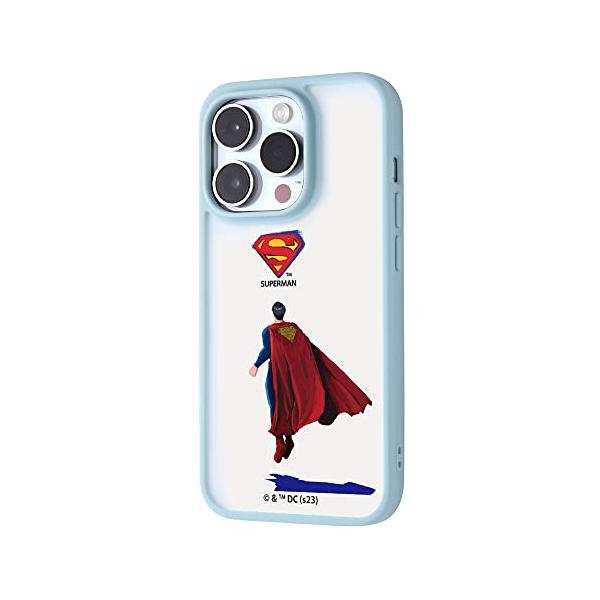 『スーパーマン』のデザインが映える、ほんのり透けてシアーなマットハイブリッドケース。側面のやわらか素材が衝撃を吸収し端末を保護します。 指紋も付きにくくすべすべとした触り心地。