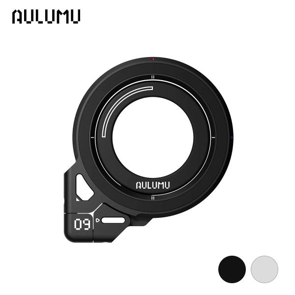 AULUMU G09 デュアル MagSafe対応リングスタンド 3軸360°回転式 ブラック / シルバー スマホリング MagSafe MagSafeリング マグセーフリング マグネット マグセーフ スマホスタンド 磁石 多機能 強力 ...