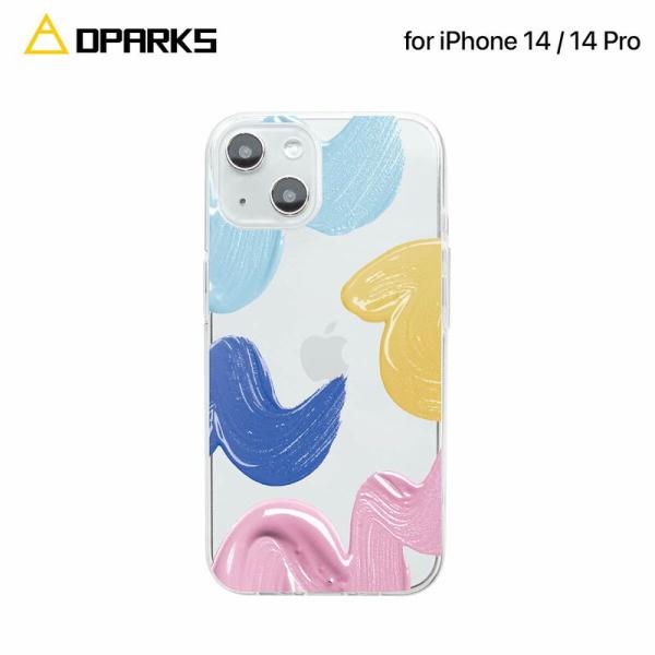 アイホン iphone 14 カバー [ iPhone 14 / iPhone 14 Pro ] ソフトクリアケース Paints バックカバーディーパークス かわいい イラスト[ 透明 密着痕防止 TPU 変色しにくいUVプリント 防塵 ...
