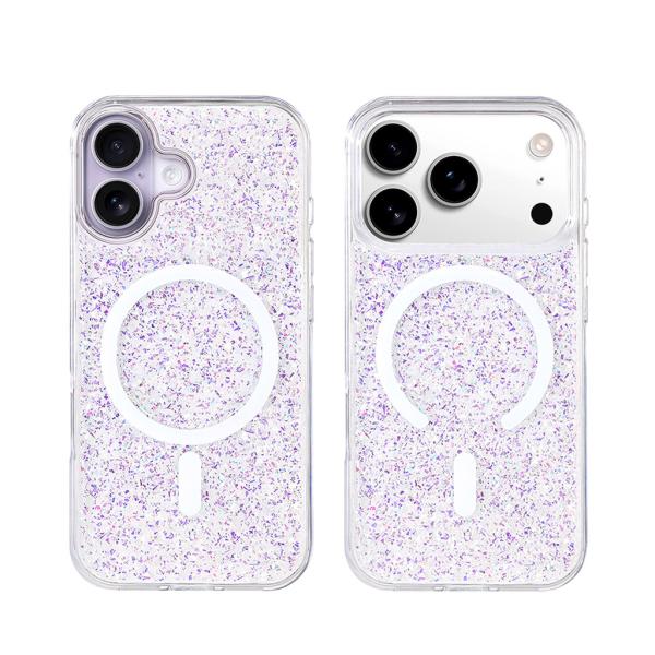 DESIGN SKIN [ iPhone 17 / 17 Pro 用] MagSafe対応 グリッターケース [ ハイブリッド キラキラ ] スマホケース アイホンカバー 背面カバー型 カバー 韓国 ブランド デザインスキン