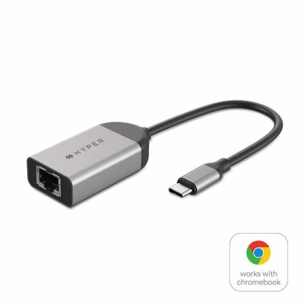usb-c ethernet アダプタ 有線lanアダプター HyperDrive USB-C to 2.5Gbps Ethernet アダプタ [ type-c 有線LAN 高速イーサネット Works With Chromebook認証...