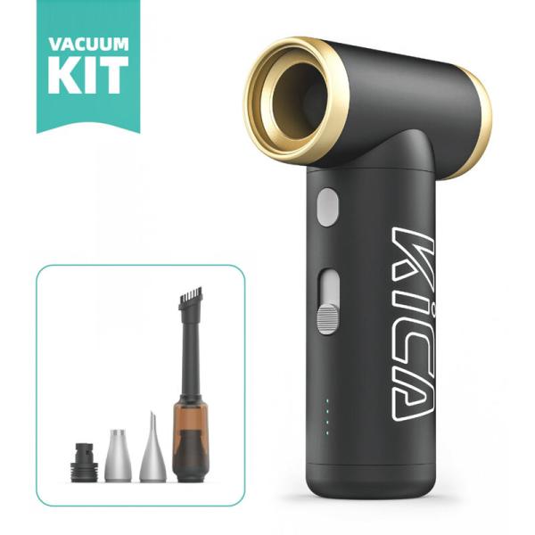 エアーブロワー 電動エアーダスター FeiyuTech KiCA Jet Fan 2S バキュームキット [ フィルタ搭載 ブラシ付バキュームノズル＋3種類ノズル 強力モーター11万回転/分 吸引・噴射を同時に USB充電式 航空機グレード...