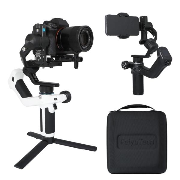AIトラッカー内蔵 ジンバル for 一眼レフ &amp; スマホ 3軸ジンバル FeiyuTech SCORP Mini 2 コンプリートセット アクションカメラ ローアングルスタビライザー Canon Sony Nikon Fujifi...