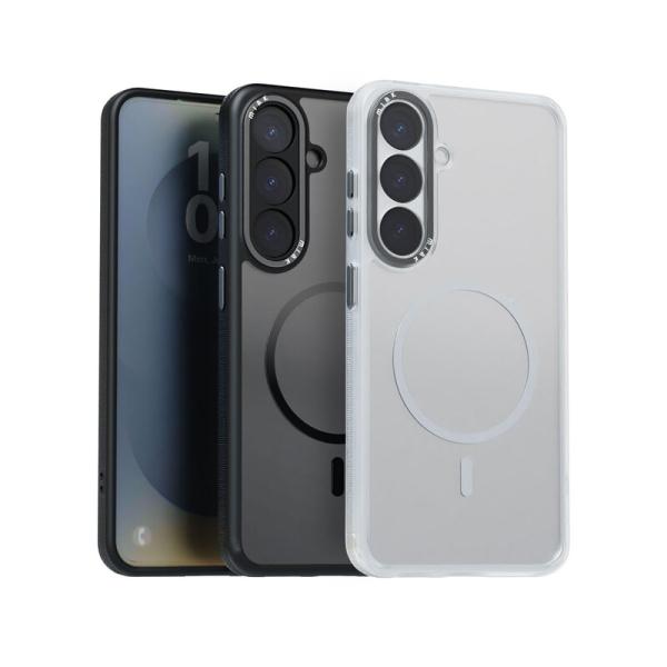 miak Galaxy S26/S26 Ultra クリアケース Duo V2 [ Qi2/MagSafe対応 強力マグネット搭載 耐衝撃  アルミ合金カメラフレーム 二重構造 衝撃吸収 ストラップホール付き ]