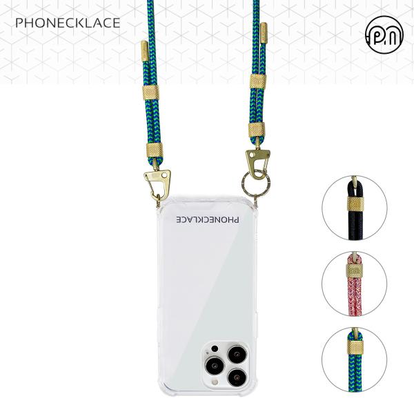 iPhone 13 ケース クロスボディストラップ付き クリア バックカバー Phonecklace 【 iPhone 13 / 13 Pro 】 アイフォン13 ケース 背面カバー型 アイフォンケース