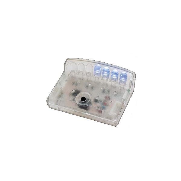 品番: LM800B.品名: ルミネーター 高輝度ブルーLED.メーカー: キラメック.[製品説明]・ 輝度LED７個をコンパクトで強く、オシャレなケースに納めた威嚇光型防犯装置です。 ・ 点滅は16パターン、プログラムボタンによって簡単に...