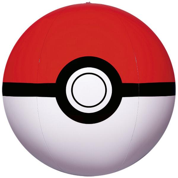 大人気キャラクター「ポケモン☆モンスターボール」のビーチボールです。膨らんだ状態のボールの直径は約27cmです。サイズ・容量40cm規格■生産地：中国■素材・成分：塩化ビニール（玩具安全基準適合可塑剤使用）