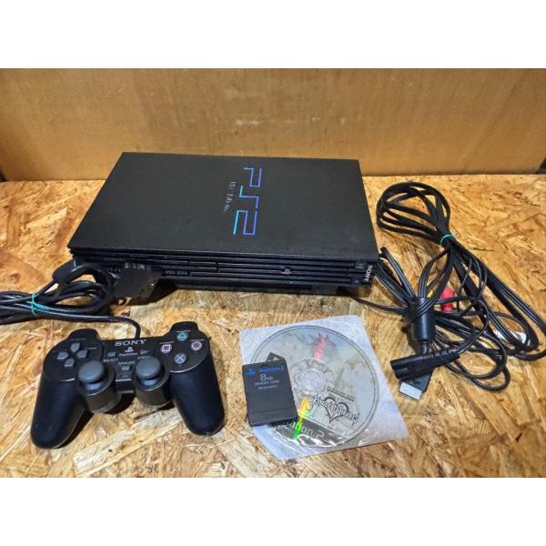 PS1、PS2ディスク２種動作確認問題ありません。読み込み少し遅めです。できる限り清掃してあります。写真をよくご覧になってからご購入お願いします。写真にある本体、デュアルショック2、ソフト、メモリーカードAVケーブル、電源コードのセットです...