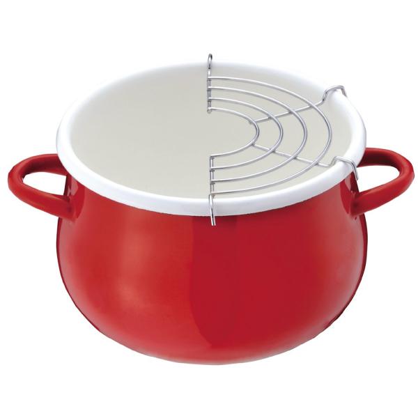 【商品概要】製品サイズ:(約)幅205×奥行160×高さ105mm製品重量:(約)520g材質:本体・取っ手/ほうろう用鋼板(ほうろう加工)、アミ/鉄(クロムめっき)原産国:中国底の厚さ:0.9mm満水容量:1.7L【商品説明】【商品詳細】...