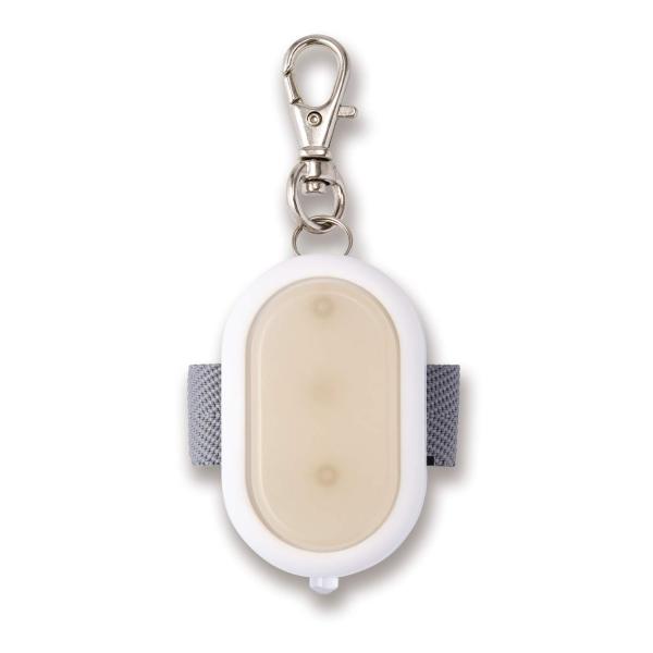 【商品概要】ブザースイッチを押して鳴らすタイプ。誤作動防止スイッチ付き。ブザー音と共にLEDが点滅します。生活防水品。防水試験IPX3適合紫外線チェッカーつき。紫外線の強さで色が変わります。蓄光機能で暗闇でも光ります。ランドセル対応ベルト、...