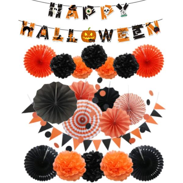 【商品概要】【商品説明】【商品詳細】ブランド：popolas商品種別：おもちゃ商品名：popolas ハロウィン 飾り ハロウィン グッズ ペーパーファン ペーパーフラワー …色：オレンジ, 黒, 紫【当店からの連絡】