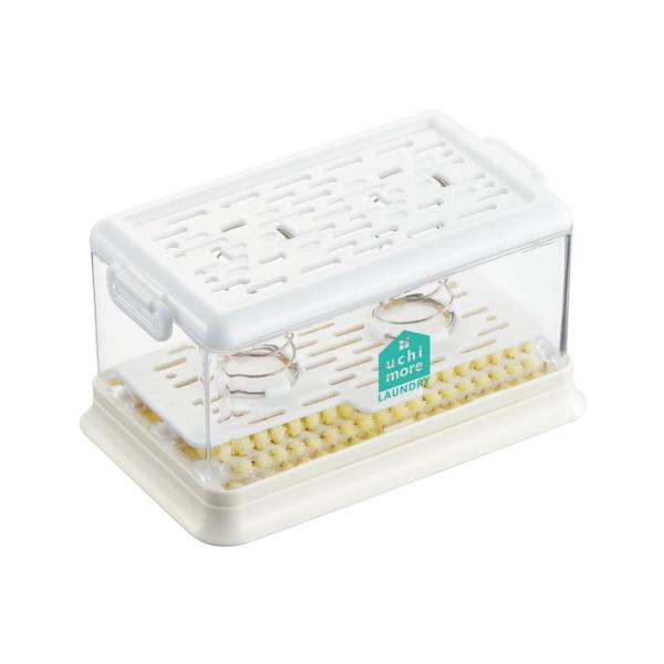 【商品概要】模倣品が出回手っています。お気をつけください。正規品は「uchimore」のロゴが入っています。お気をつけください。コロコロ動かすだけでしっかり泡立つこれ1つで、せっけん収納から衣類の汚れ落としまでできますバネ付のフタなので細か...