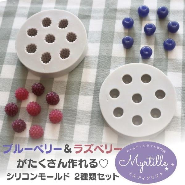 シリコンモールド ブルーベリー 木イチゴ アロマワックスサシェ サシェ クレイケーキ アクセサリー チャーム キャンドル アロマストーン レジン インアリウム クリアリウム エポキシ樹脂 石膏