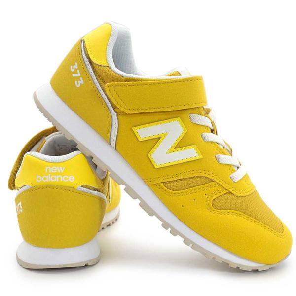 クッション性と耐久性に優れたソールユニットで人気のキッズモデル「373」の面ファスナーとバンジーレースタイプに、ポイントをアッパーと同系色でまとめたトーナルカラーパックが登場。ワンポイントの373ロゴをヒール部に配し、シンセティックスエード...