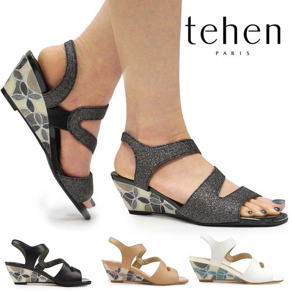 マドラス社製「tehen」の美脚ウエッジサンダル。毎年人気のステンドグラス風ウェッジヒールを使用したバックバンドサンダル。斜めにかかる変形のストラップが印象的。インサイドにはゴムを入れ甲回りにやさしきフィットするよう改良。足先のスクエアトゥ...