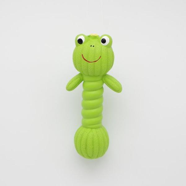 商品説明ワンちゃん用ラテックスおもちゃです。やわらか素材で小さい子が噛んでも安心。おもちゃの中に笛が入っているので噛むと音が鳴ります。手のひらサイズで小型犬から大型犬まで遊べます。