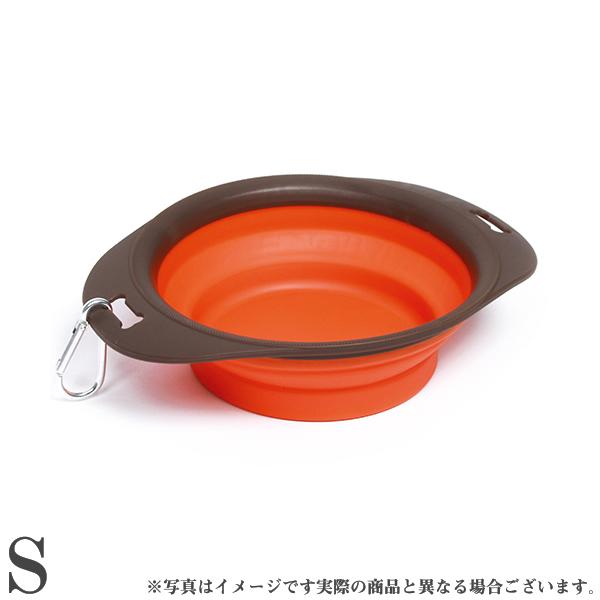 M-PETS ON THE ROAD Foldableボウル S オレンジ＆ブラウン