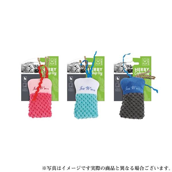 M-PETS HERBYキャットニップトイ ジョーウェーブ ピンク・ブルー・グレー