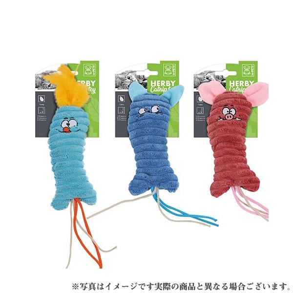 M-PETS HERBYキャットニップトイ アニマル ライトブルー・ダークブルー・レッド