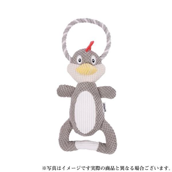 M-PETS Chewtopia ECOドッグトイ ニワトリ グレー＆ホワイト