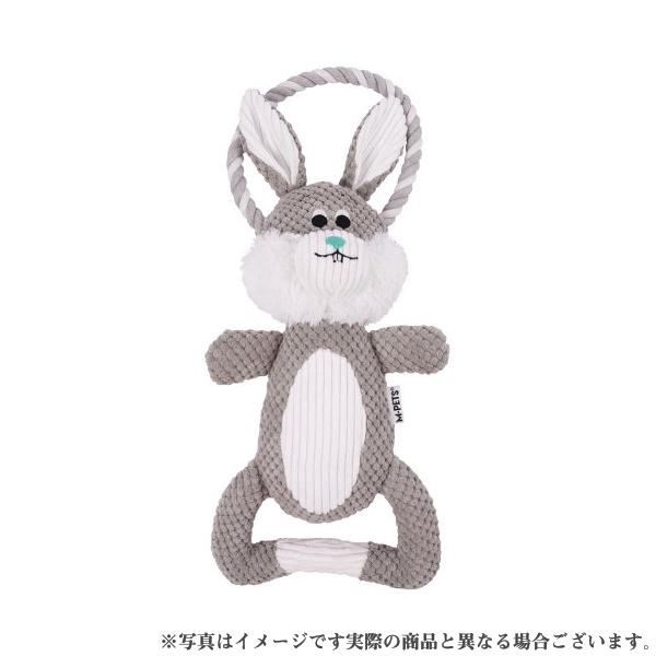 M-PETS Chewtopia ECOドッグトイ ウサギ グレー＆ホワイト
