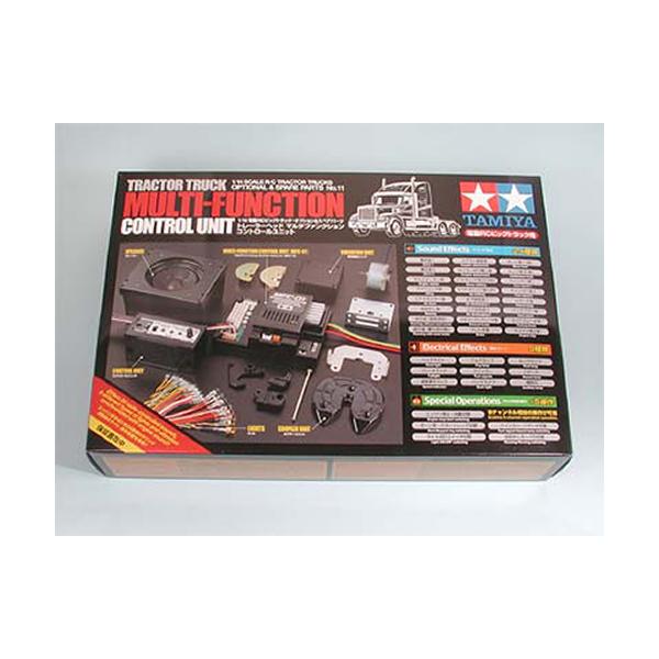 【音と光、車体振動をプラスして究極の実感を演出】1/14電動RCトレーラーヘッドに組み込んで、迫真のサウンドと各種ライトの点灯、そして車体振動を連動させいっそうの実感を演出します。それぞれのアクションに音と光、振動を連動させる中枢がマルチフ...