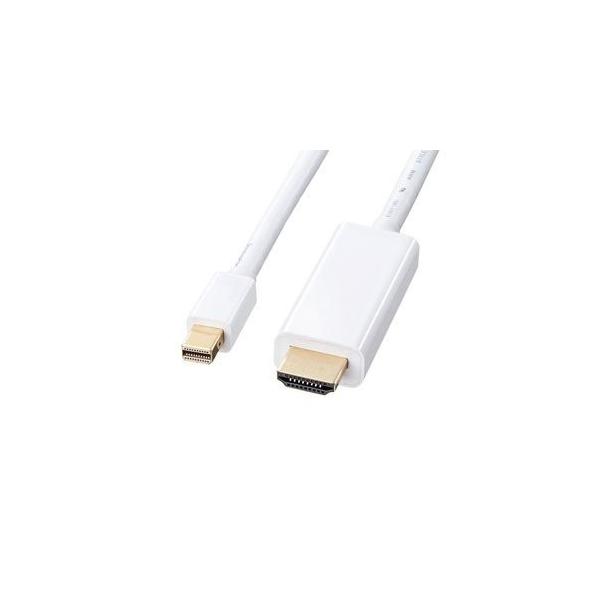 ミニDisplayPortのPCとHDMIのディスプレイをアダプタ無しで直接接続することができるケーブル■コネクタ：ミニDisplayPortオス-HDMIオス■解像度：最大3840x2160(4K60Hz対応）■ケーブル長：約2m(コネク...