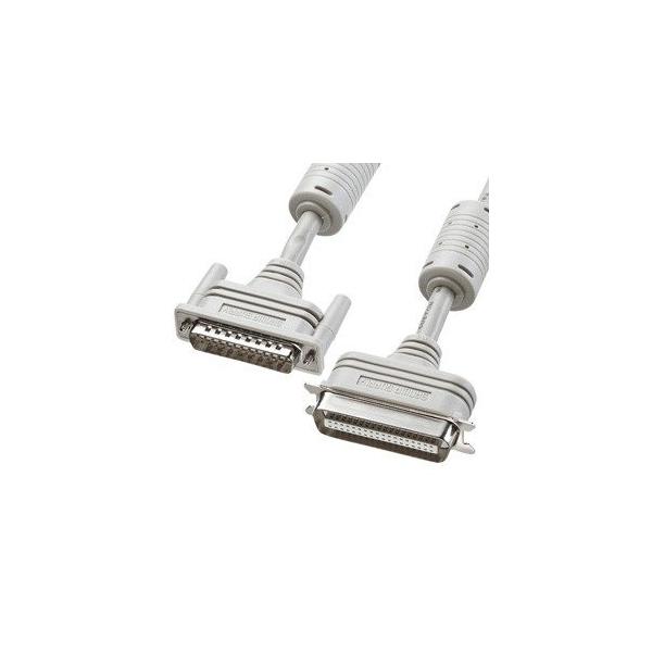 D-sub25pinプリンタポート用のケーブル1mIEEE1284準拠■コネクタ：D-sub25pinオス(インチネジ)-セントロニクス36pinオス■カラー：ライトグレー■線材規格：UL20276【SanwaSupply】【KPUIEPS...
