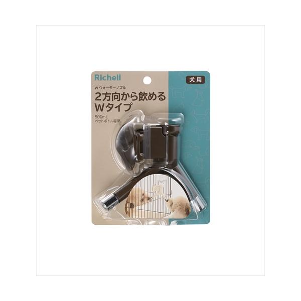 ・飲み口が2ヶ所あるWタイプ。サークルの中と外から飲めます。・ワンタッチ操作で付け外しができるので、水の交換が簡単です。・市販の500ｍｌのペットボトルが利用できます。