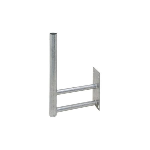 サイドベース（フェンスベース）■地上デジタルアンテナやBS・CSアンテナを取付けるための金具です。（地上デジタルアンテナは、適合マスト径をご確認ください）BS・CSアンテナ 50cm以下用【仕様】摘要：溶融亜鉛メッキ（KSGメッキ）（Uボル...