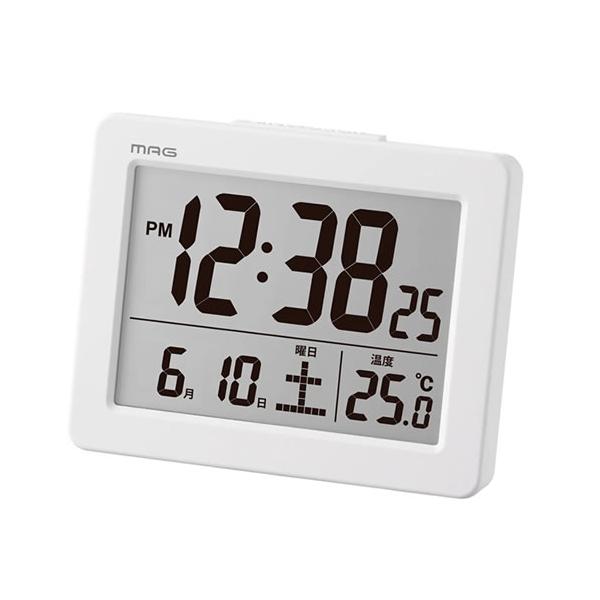 見やすい表示のデジタル目覚まし時計シンプルで分かりやすく見やすい表示のデジタル目覚まし時計。小型でコストパフォーマンスのよい非電波式。インテリアにもなじみやすいカラーリング。◆集約した情報が使いやすい◆充実の目覚まし機能◆受信しにくい場所で...