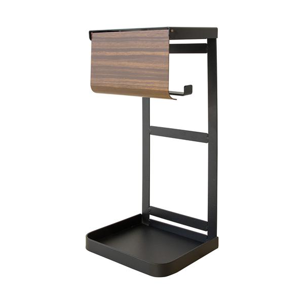 キレイな木目転写スチールのスタイリッシュなデザイントイレットペーパーホルダー『TEER（ティール）』。取り出しやすいペーパーはサイドから差し込むだけの簡単交換。 ホルダーの下にストックが置ける縦型の省スペースデザインでおトイレが快適。ネジ4...