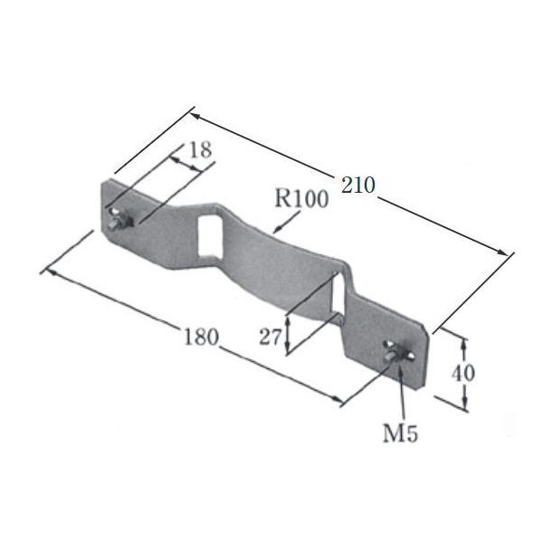 ◆高圧計器箱取付金具 九州電力規格品◆計器箱類の取付用として使用します。◆IBT-20タイプと組合わせてご使用下さい。◆取付金具は上部用・下部用２個で１個です。