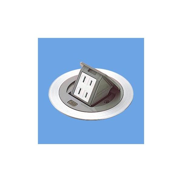 ◆F型アップコン(電線管工事用)グレー 2P15A 125V 2コ口◆中浅アウトレット対応