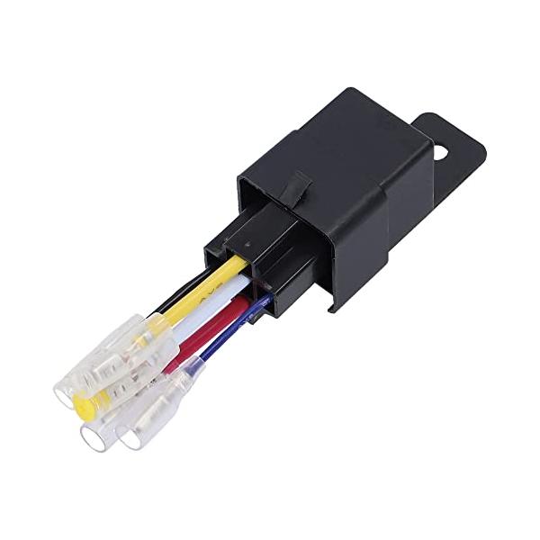 仕様5線・接点構成:1cコイル消費電流:150ma使用可能電力:dc12v・a接点360w以下/b接点240w以下コード:3sq相当赤/白/黄・0.5sq相当青・黒-各約5cm
