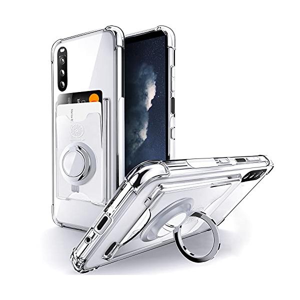 互換性Xperia 10 IV 用に特別に設計されています。リング付き＆スタンド機能リングは360度回転可能で、180度の角度調節も可能です。ケースを横置きにするとスタンド機能になり、持たずに動画鑑賞などを楽しむことができます。指をリングに...