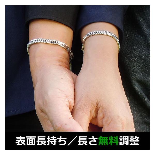 純チタン ゲルマニウム 喜平 ブレスレット (17-21cm) 2本組ペアセット／超軽量 おしゃれ メンズ レディース (ロジウムメッキ) TGK-1-BA-2X＜＜★純チタン・ゲルマニウム 喜平ブレスレットの お得な2本組ペアセット ★心...