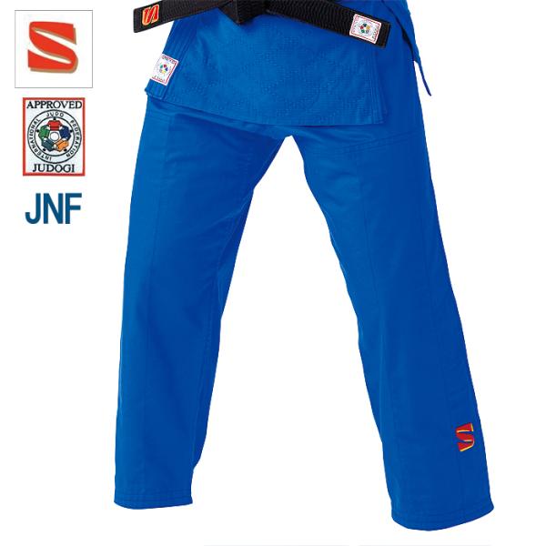 上下別サイズでも承ります。サイズ入力欄にご記入下さいませ。※サイズによっては2週間程度お時間を頂きます。予めご了承ください。■国際選手用■IJF主催国際大会■色：ブルー■袖丈長タイプ■えり4本縫い■綿70％・ポリエステル30％■サンフォライ...