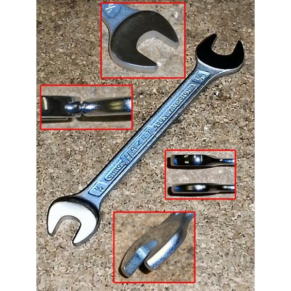 梨地肌で有名なドイツの「HAZET]は他社と比べ長時間使用しても、とても軽いので疲れ知らずです。メッキ加工がされていない分、軽くて更には油作業で汚れても滑り難い素材です。サイズ：1"×1"1/8全長：284.2mm※ヨーロッパタイプは薄肉の...