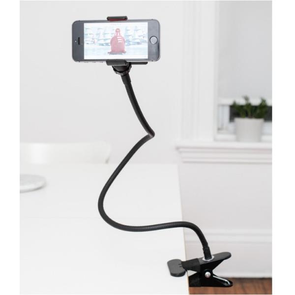 アームを自在に曲げられるクリップタイプのスマートフォンホルダーです。幅10cmまでのスマホ対応可能。ニューヨークを拠点に置くインテリアメーカー『KIKKERLAND』社の作品。スマートフォンのホルダー部分は、クリップタイプになっていて間単に...