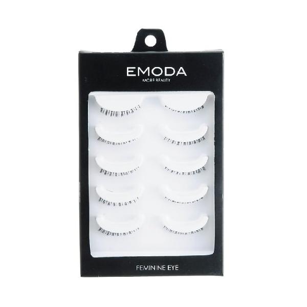 EMODA eyelash FEMININE EYE (下まつげ)つけまつげ存在感のある毛束なので、目元を強調したいメイクのときにオススメ。可愛らしいメイクにもグラマラスなメイクにも合わせやすいデザインです。内容量 :5セット商品サイズ (...