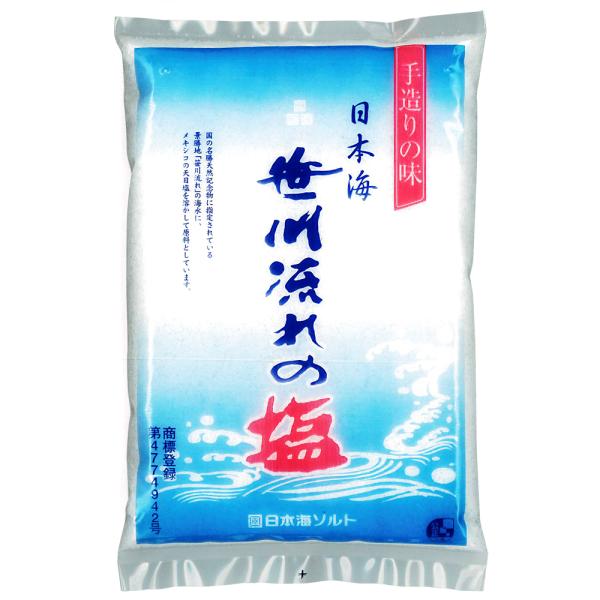 名称：食塩内容量：350ｇ原材料：海水（10％新潟県産）、天日塩（90％メキシコ産）保存方法：直射日光、高温多湿をお避け下さい。製造者：日本海ソルト(有)商品説明：笹川流れは、新潟県名勝天然記念物に指定されるほど美しい海岸です。その笹川流れ...